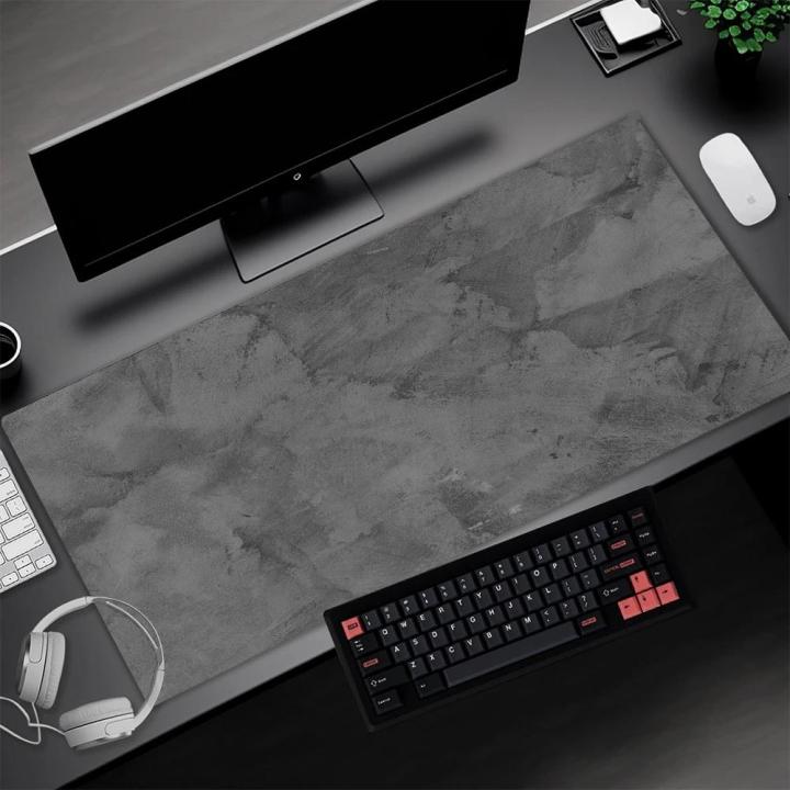 Grey Mousepad Computer Desk Mat Desktop Accessories Keyboard Long Pad ...