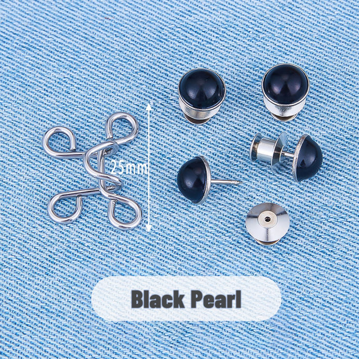 Pearl Jeans Button Pants Snap Fastener Adjustable Tightener Waist ...
