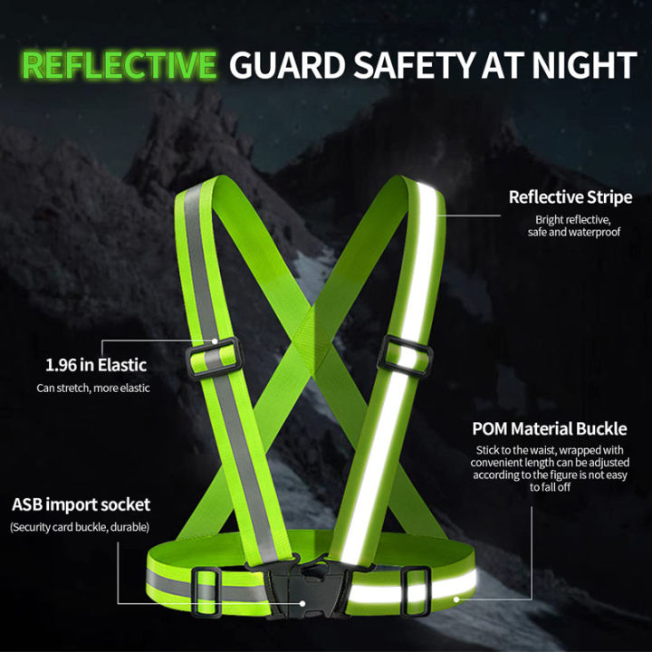High Visibility Reflective Safety Straps Gear For Traffic Control ...