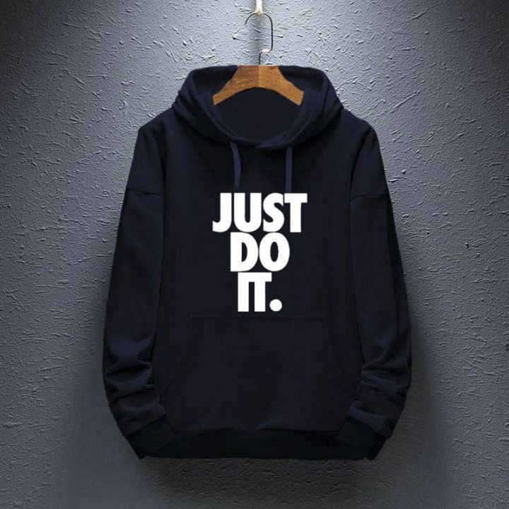 Mens Black Hoodie Front Just Do It-SW3130H - Hoodie - Hudi For Men ...