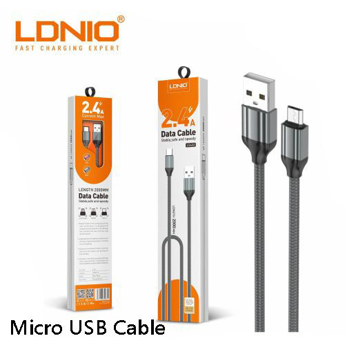 LDNIO LS432 Micro USB Cable 2m 2.4A fast charge Micro USB data cable | Daraz.com.bd