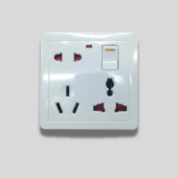 6 Pin Multi Socket Universal Socket with Switch | Daraz.com.bd