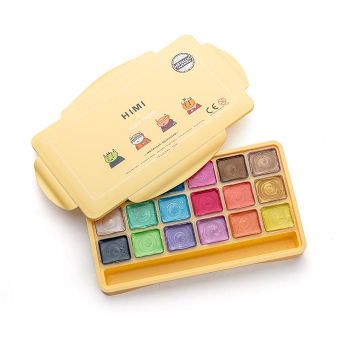 HIMI X ALIEN FRENS Metallic Gouache Paint (30ML) - 18 Colors | Daraz.com.bd