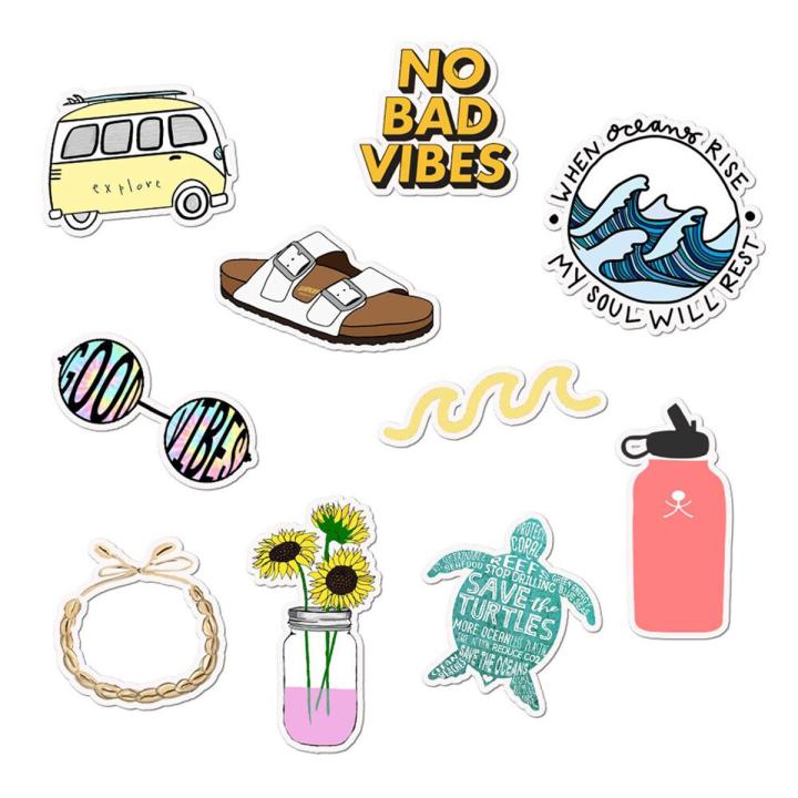 【happy one】 Vinyl Cute Nature VSCO Girl Stickers for Water Bottles ...
