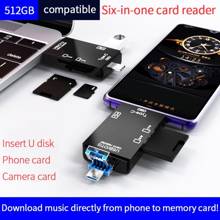 【FUPANG】TF SD reader card portable USB 2.0 Type adapter multi-function ...