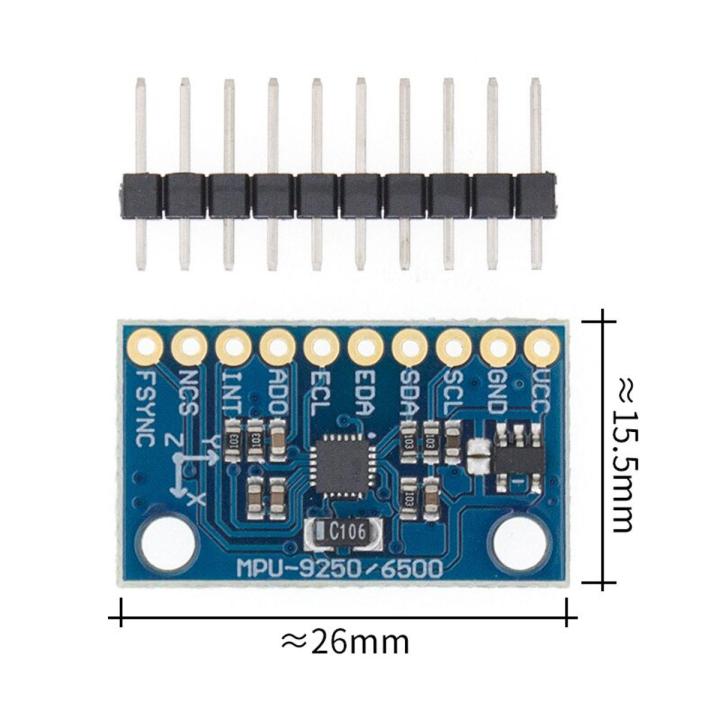 【happy one】MPU-9250 GY-9250 9-axis module I2C/SPI Thriaxis gyroscope triaxial accelerometer ...