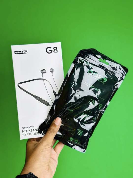 Gear up G8 sports neckband with Magnetic Headsets | Daraz.com.bd
