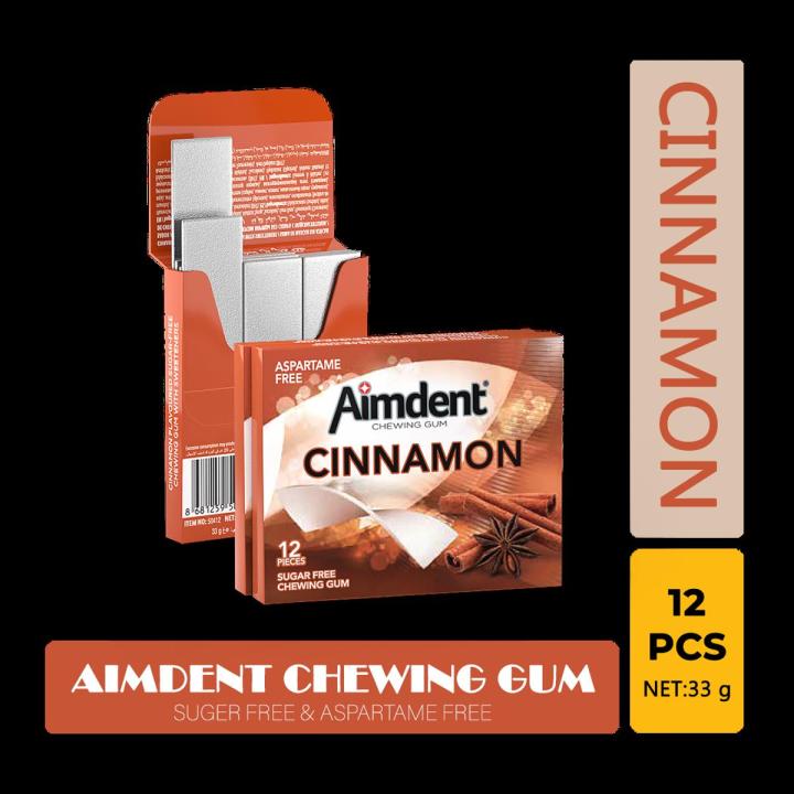 Aimdent Cinnamon Flavour Sugar Free Gum X 12 Soft Gum | Daraz.com.bd