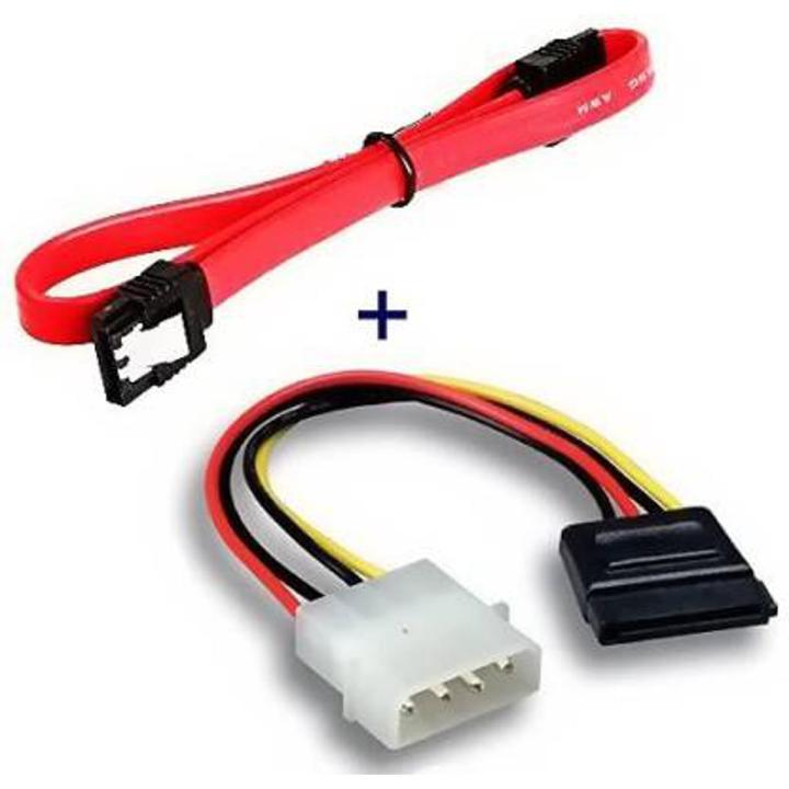 SATA III (Sata 3) Cable with Locking Latch + 4 Pin Molex to 15 Pin ...