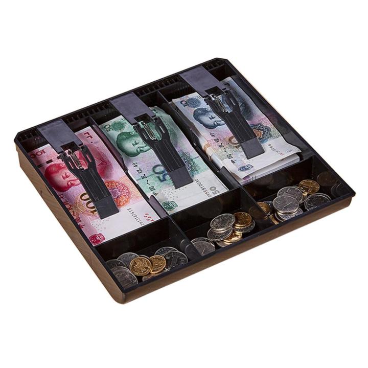 3 Grid Money Cash Coin Register Cashier Box Insert Tray Storage Drawer ...