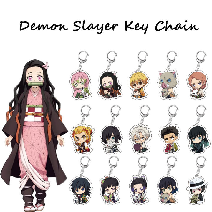 Cute Kamado Tanjirou Women Kimetsu no Yaiba Demon Slayer Keychain Anime ...