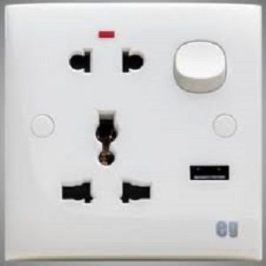 Multi Function Universal Wall Switch Socket - Universal 5 Pin | Daraz.com.bd