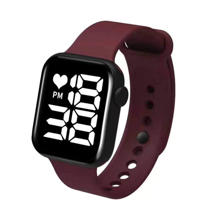 Universal LED Small Square Digital Watch Electronic Fashion Sports ...