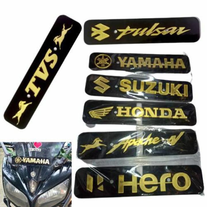All Bike & Motorcycle Brand Name front name plate golden colour | Daraz ...