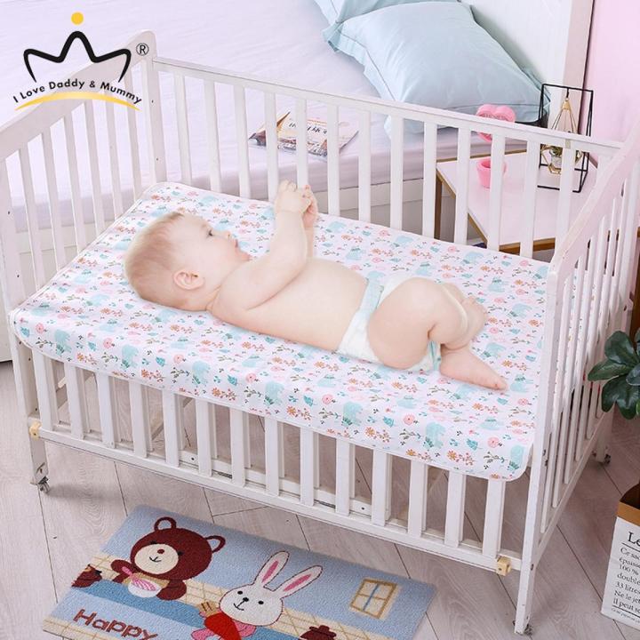 50*70 CM Baby Infant Diaper Cute Cartoon White Changing Mat Soft Cotton ...