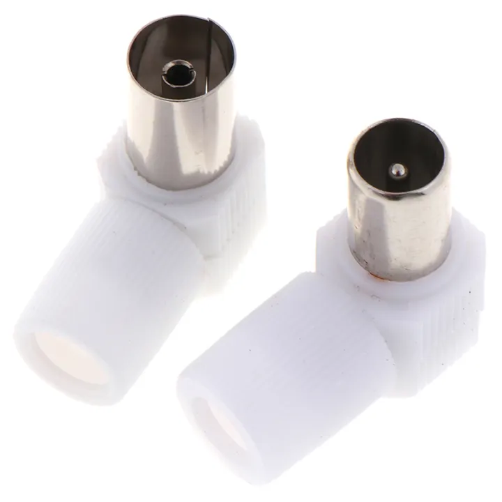 2pairs 90 Degrees Male and Female TV Plug Jack for Antennas TV RF ...