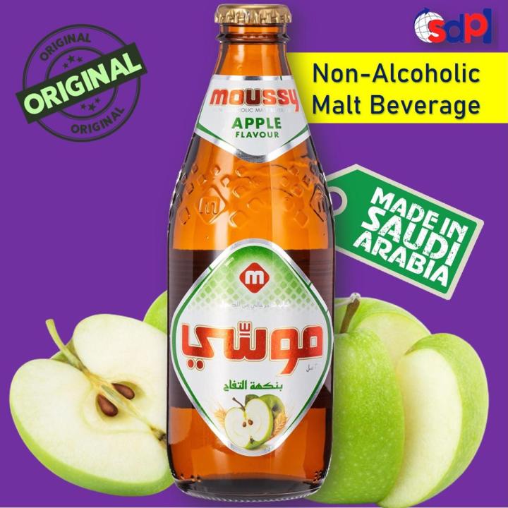 Moussy Green Apple Malt Beverage (Saudi Arabia) 330ml – Non-alcoholic ...