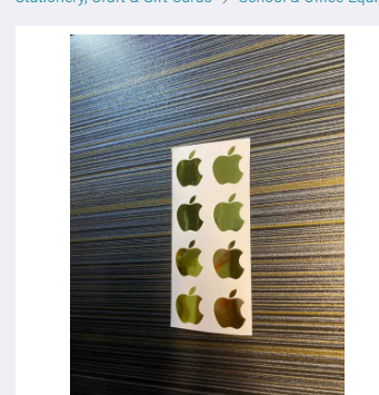 Apple Logo Inspired Stickers 2 - Premium Chrome Gold - Metallic look ...