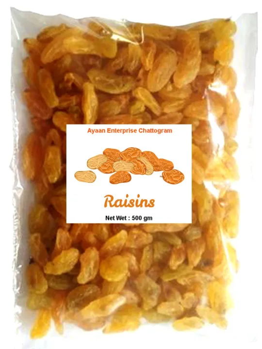 Premium Organic Golden Raisin kishmish কিসমিস - 500 gm | Daraz.com.bd