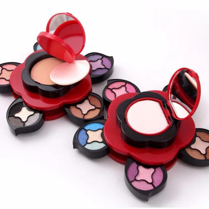 Professional Makeup Set Small size Flower Matte Shimmer Eyeshadow Blush ...