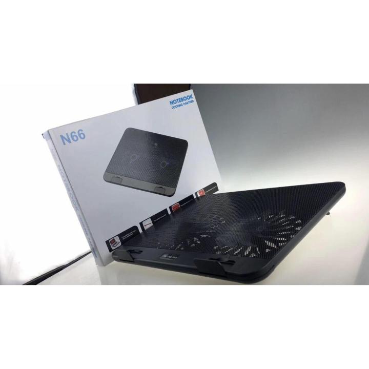 N66 2 Fans Laptop Notebook Cooler Cooling Pad Portable Slim USB Powered External Fans with ...