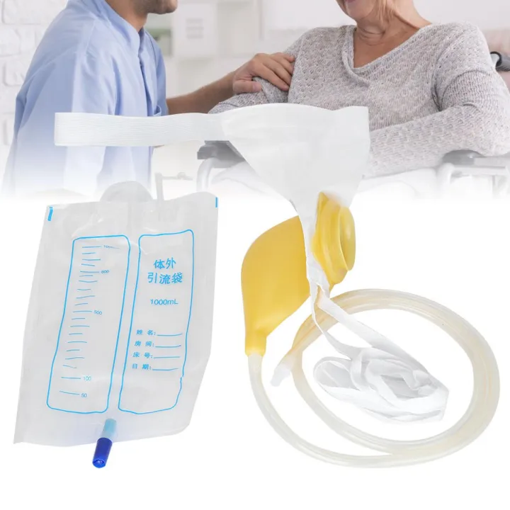 Silicone Urine Collector Bag Adults Urinal with Urine Catheter Bags for ...