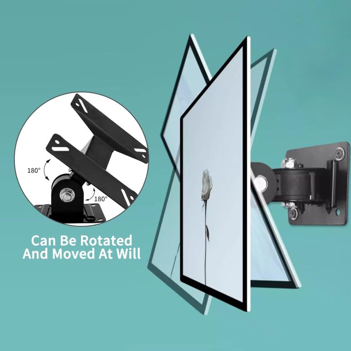 TV Monitor Wall Mount Bracket with Swivel Articulating for Most 14-24 ...