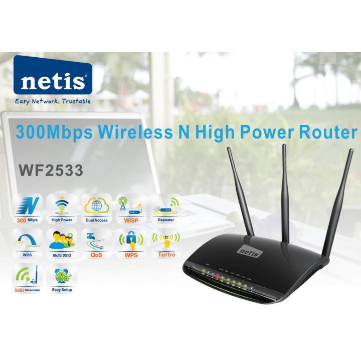 Netis WF2533 4 Ports 300Mbps Wireless N High Power | Daraz.com.bd