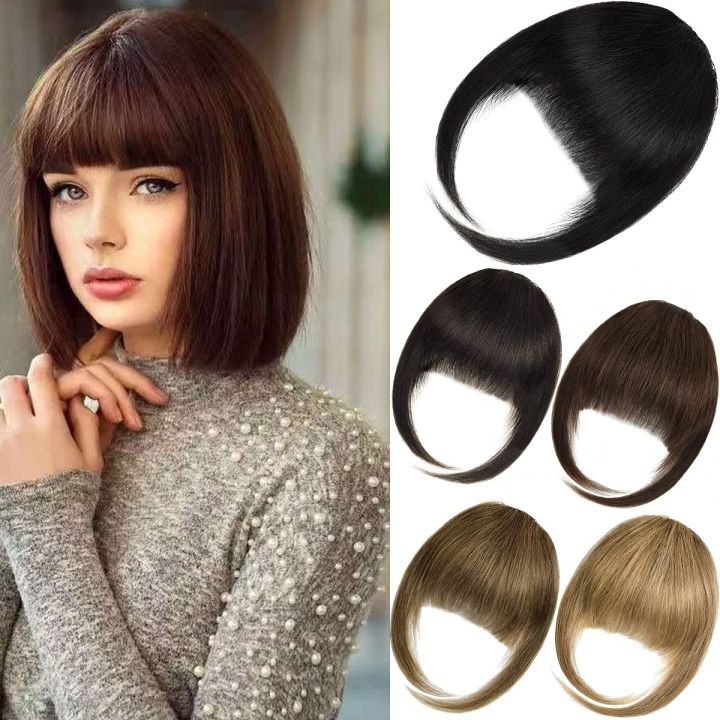Natural Looking 2 Clip Fake Hair Bangs | Daraz.com.bd