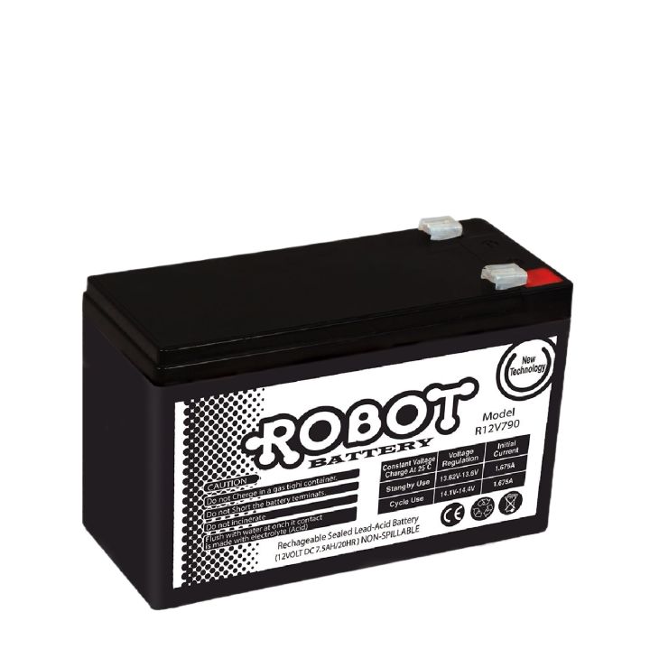 Robot Battery - 12V 7.5Ah Multi-Use Rechargeable Sealed Lead Acid ...