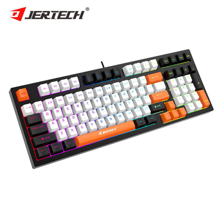 JERTECH JK550 Mechanical Keyboard DIY Mix Color Keycaps Hotswap Blue ...