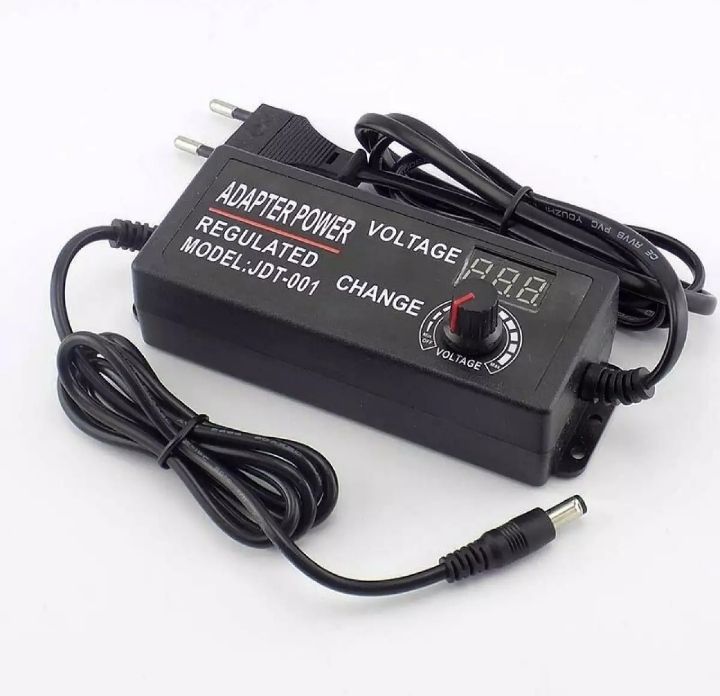 DC 3-24V 5A Adjustable Power Adapter with LED Voltmeter Variable RS775 ...