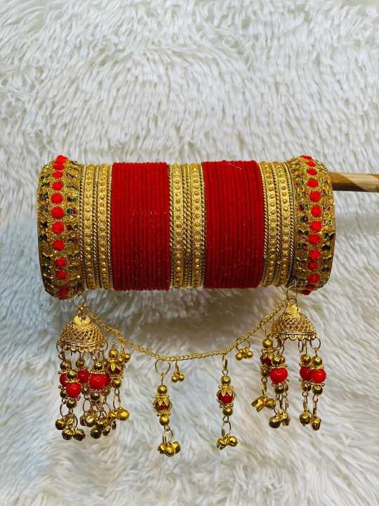 1 Set New Indian Bridal Payra Bangles/Churi Package For Girls-(1 full ...