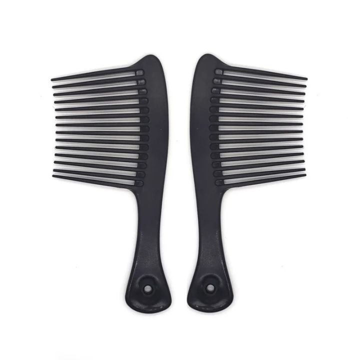 【3C VictoryEagle】Large Wide Tooth Black Anti-static Tangled Straight ...