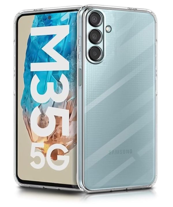 Samsung M35 5G Flexible Clear Transparent Soft TPU Back Case Cover ...