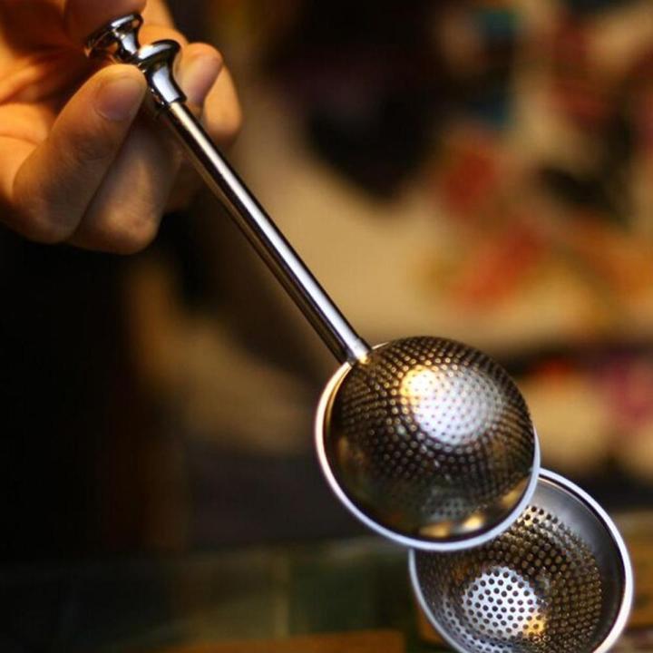1/2pcs Ball Push Tea Infuser Herbal Stainless Steel Locking Strainer ...