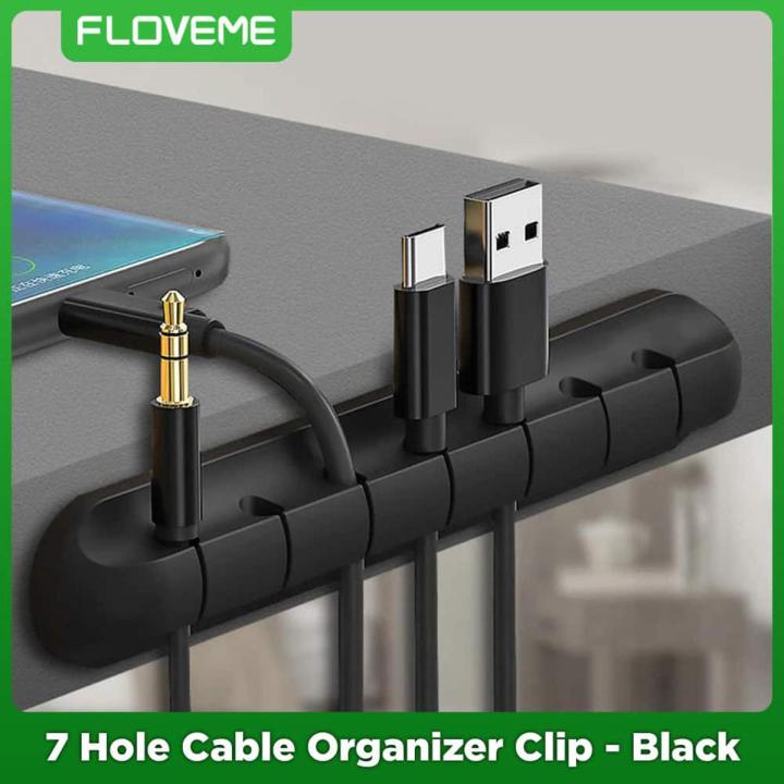 Floveme Cable Clip Self Adhesive Cable Organizer Wire Holder Cable ...