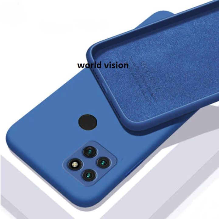 for Realme C25 / Realme C25s / C12 Square Edges Case Liquid Silicone ...