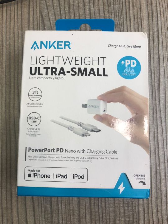 Anker PowerPort PD Nano 18W USB-C Adapter with Charging Cable | Daraz ...