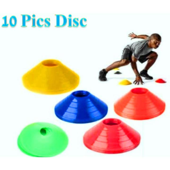 10Pcs Football Cross Training Track Disc Cones Sports Safety Equipment ...
