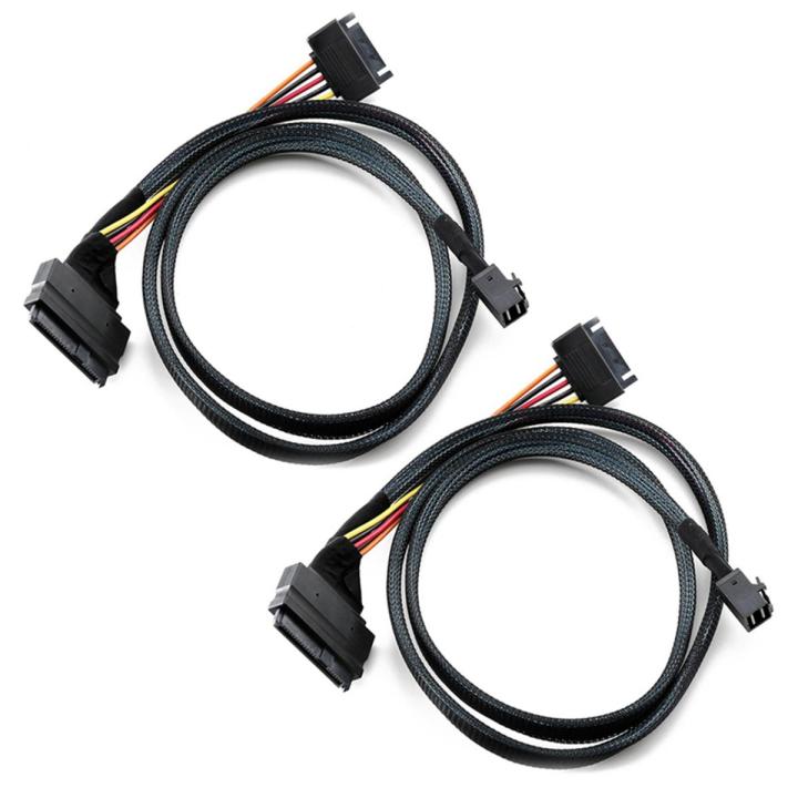 2X 0.5M/1.5Ft Mini SAS SFF 8643 to U.2 SFF-8639 Cable with 15 Pin ...