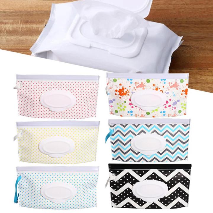 Baby Wet Wipe Pouch Wipes Holder Tissue Case Reusable Refillable Wet ...