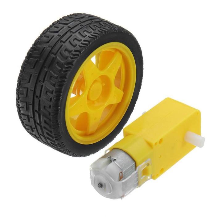 DC Gear Motor + Robot Car Wheel | Daraz.com.bd