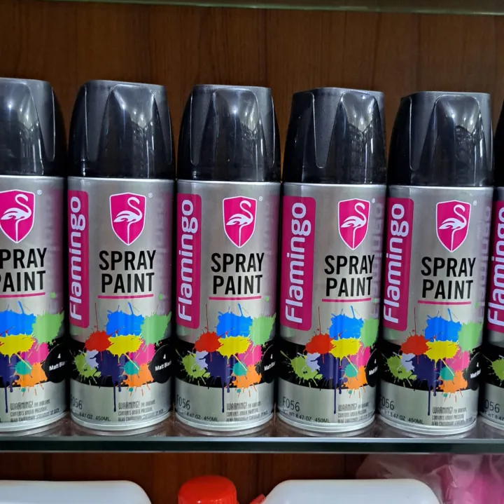 Flamingo Spray Paint Heat Resistant (39 Black) Automatic Hand Spray ...