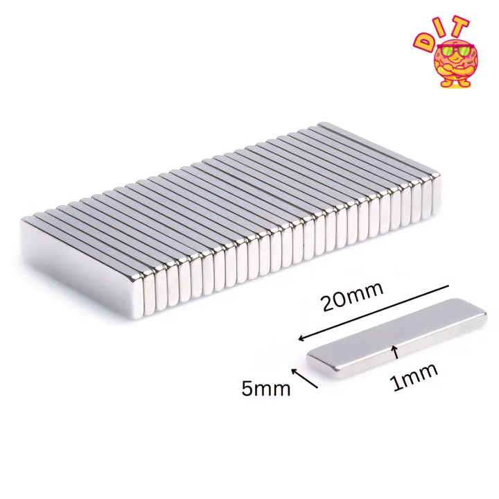 (10-50pcs) Neodymium Magnets N35 - 20x5x1mm (Custom Possible) Strong ...