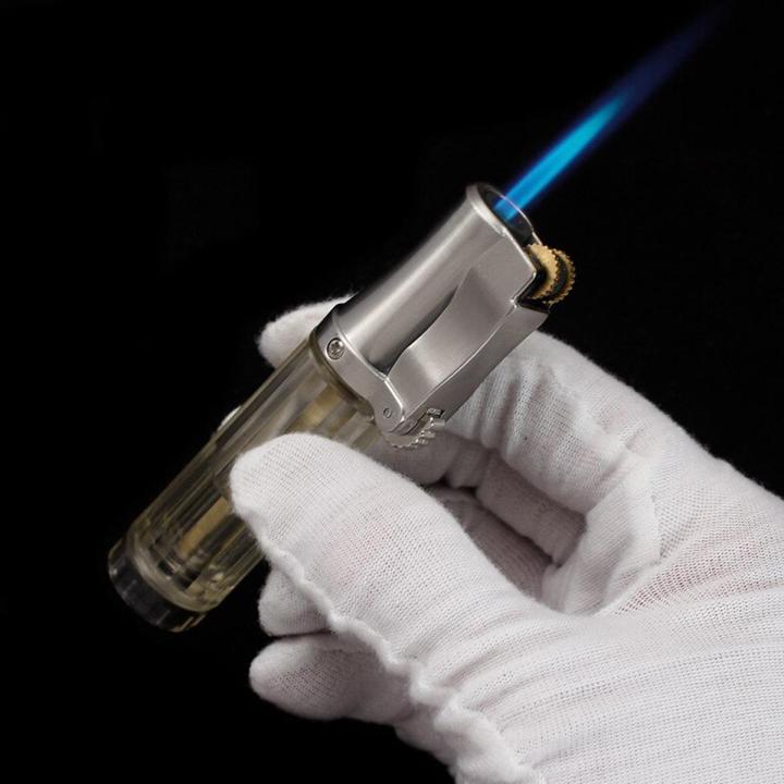 Clear Lighter Windproof Visible Gas Booten Refillable Cigar Lighter ...