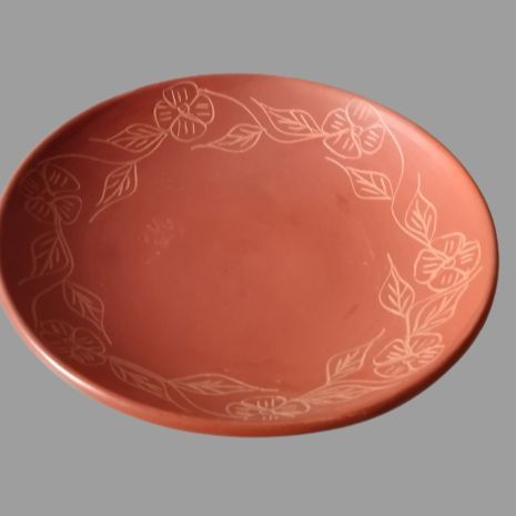 Clay plate. 6 pieces Matir plate. Clay Round Plate. Natural Clay ...