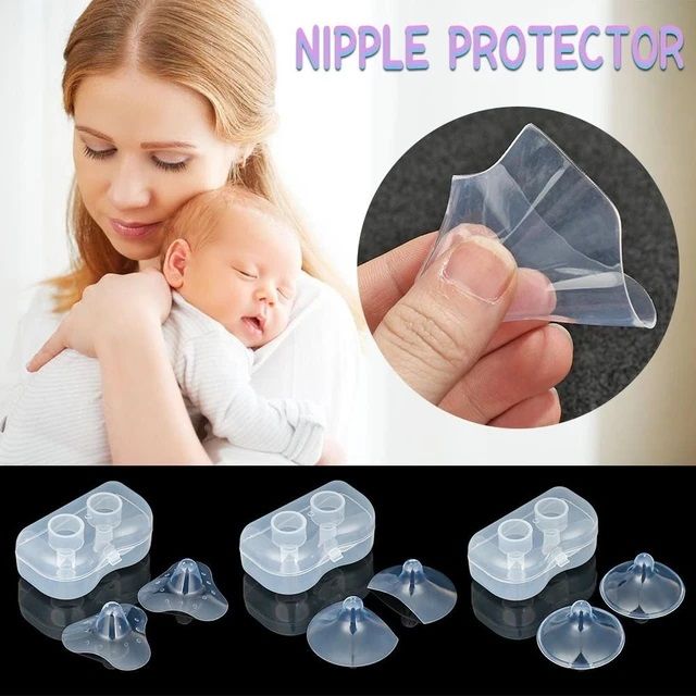 1 Pair NippleShield with Carrying Boxes, Silicone NippleProtector ...