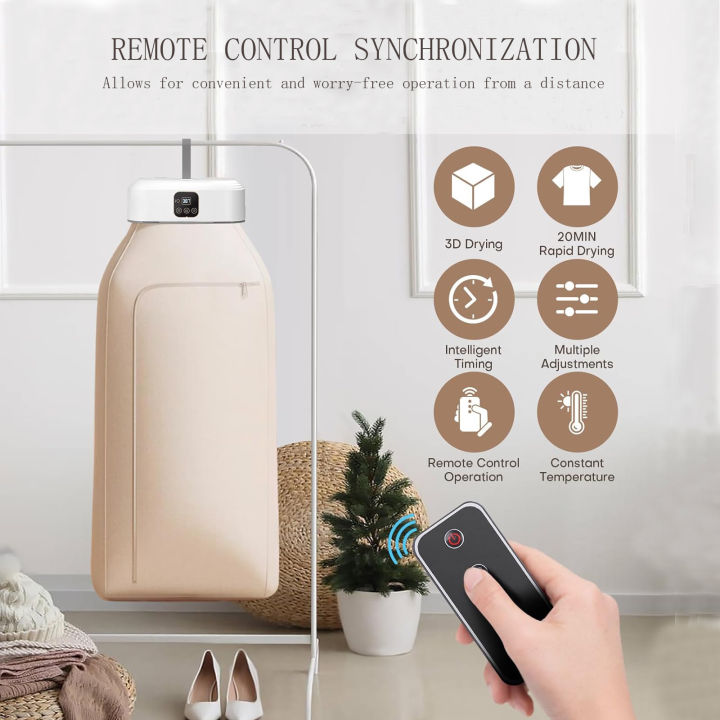 GC Portable Clothes Dryer, Washer Dryer Combo With Power Cord, Remote ...