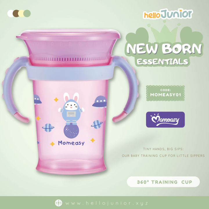 Momeasy 360° natural drinking cup 12m+ 210ml / 7oz-Pink | Daraz.com.bd